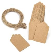 China High grade kraft paper hangtag customized clothing paper card label trademark logo hanging tag for sale