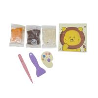 China Pulp Paint Safety Eco Friendly DIY Custom Cute Lion Panda Figure Pattern Texture Color Paint for sale