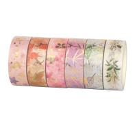 China Wholesale Flower Bronzing Tape Set DIY Hand Account Border Diary Notebook Decoration Masking Tape for sale