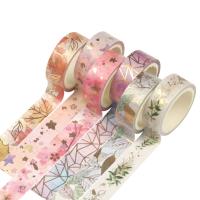 China Wholesale Flower Bronzing Tape Set DIY Hand Account Border Diary Notebook Decoration Masking Tape for sale