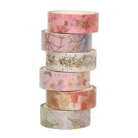 China Wholesale Flower Bronzing Tape Set DIY hand account Border Diary Notebook Decoration Masking Tape for sale