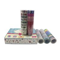 China Custom Print Colored Decorative Adhesive Paper Washi Tape Gift Box Set for DIY Crafts Gift Wrapping Scrapbooking Supplies for sale