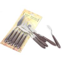 China craft metal spatula 5pcs artist painting knife set oil painting palette knife for painting putty scraper for sale