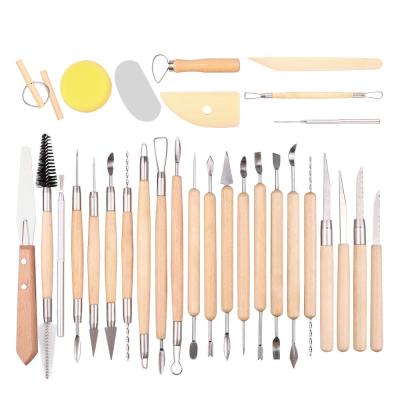 China Professional 35 Piece Pottery  Sculpting Clay  Tool Sets for sale