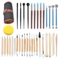 China Professional 35 Piece Pottery  Sculpting Clay  Tool Sets for sale