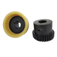 China Plastic Nylon Curved Tooth Sleeve Flexible Gear Coupling Noise Filtering for sale
