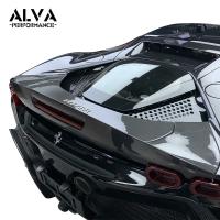 China 2019 Ferrari SF90 OEM Type Dry Carbon Fiber Body Kits Front Lip Side Skirts Rear Diffuser Rear Spoiler Rear Wing Package for sale
