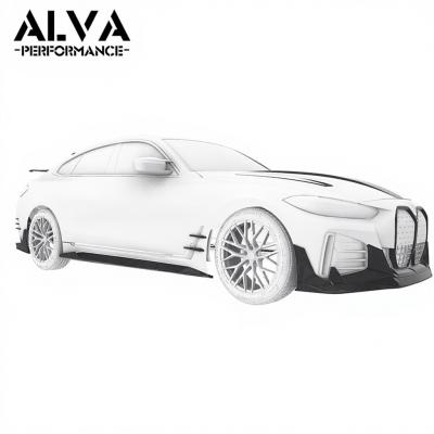 China Excellent Fitment Dry Carbon Fiber Aero Body Kits Side Skirts for BMW I4 4series 5series for sale