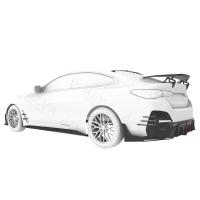China Excellent Fitment MiW Design Rear Bumper Diffuser Dry Carbon Fiber Aero Body Kits Lightweight Performance BMW I4 for sale