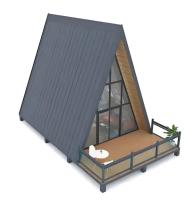 China Waterproof Triangle House Steel Structure Container and Villa Featuring Sandwich Panel for Office Shop and Home Use for sale