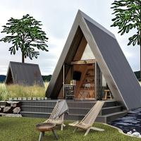 China Waterproof Triangular Steel Structure House, Prefab Modular Steel Villa for Apartment & Residential Living for sale