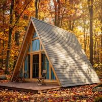 China Custom Modern Triangular Prefab House, Lightweight Steel Structure Modular Building with Luxury Interior & Innovative Design for sale