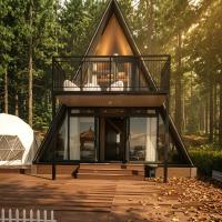 China Exquisite Triangular Wooden Perfab Cabin House, High-Quality Triangular Holiday Home Direct Supplier Supply for sale