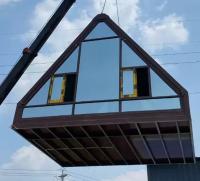 China Zent Customized 20FT Fast Assembly Prefab Homes Prefabricated Houses Price Office Living Portable Storage Triangular House for sale