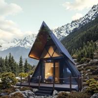 China Customized Triangular Light Steel House, Low Cost & High Quality Luxury Prefab Building for Real Estate for sale