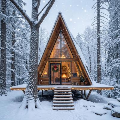 China Lightweight Steel Structure Triangle Escape Cabin,Contemporary Customizable Hotel House with Spacious Interior Competitive Price for sale