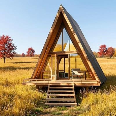 China Prefabricated House, Modern Panoramic View Lightweight Outdoor Building, Custom-Made Acoustically Insulated for Hobbyist Retreat for sale