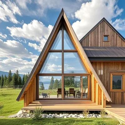 China Custom Premium Prefab Triangular Wooden House, Durable Modular Cabin Kit for Residential & Vacation Use for sale