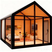 China High Quality A-Frame Prefab Steel Structure Durable Triangle House Villa Resort Apartments Prefab Houses for sale