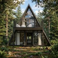 China Modern Movable Triangle Prefab House, Luxurious Waterproof Metal Steel Structure, Economical for Hotel Office Accommodation for sale