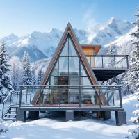China Modern Movable Triangle Prefab House, Luxurious Waterproof Metal Steel Structure, Economical for Hotel Office Accommodation for sale