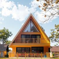 China Triangular Steel Structure House, Customized European Design Fast Assembly Portable Prefab Building for Hotel Office and Storage for sale