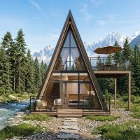 China Modern Custom-Built Triangular Glamping Unit, Robust Steel Structure Prefab Accommodation for Rural Campsite Renovation for sale