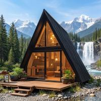 China Top Quality Steel Structured Triangular Glamping Unit, Customizable Prefab Building for Resort Campsite Improvement for sale