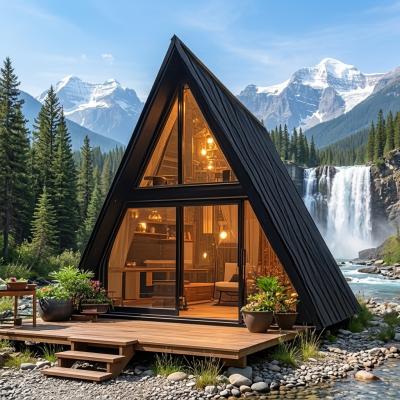 China Top Quality Steel Structured Triangular Glamping Unit, Customizable Prefab Building for Resort Campsite Improvement for sale