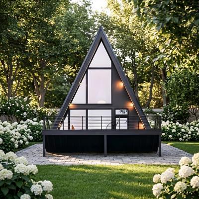 China Fashionable Custom Layout Triangle Prefab Lodge, Solid Steel Build Suitable for Campsite Resort Renovation for sale