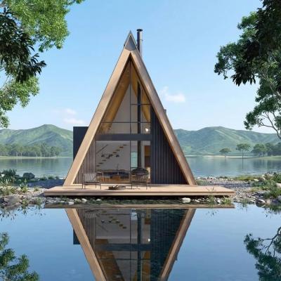 China Triangle Prefab House With Stylish Appearance, Heavy-Duty Steel Structure Customized for Outdoor Resort Construction Renovation for sale
