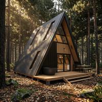 China Triangular Prefab Glamping House, Premium Reliable Steel Structure for Countryside Campsite Renovation and Upgrading Projects for sale