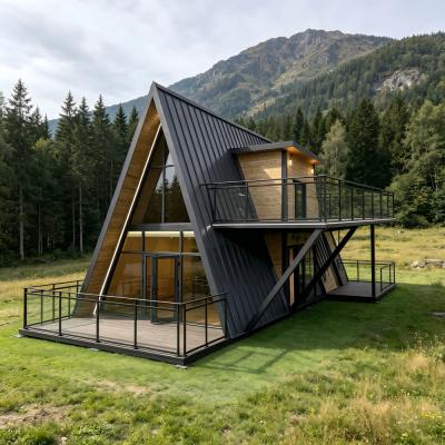 China Cost-Effective 2 Level Triangular Modular Cabin, Robust Light Steel Structure With Customizable Contemporary Appearance for sale