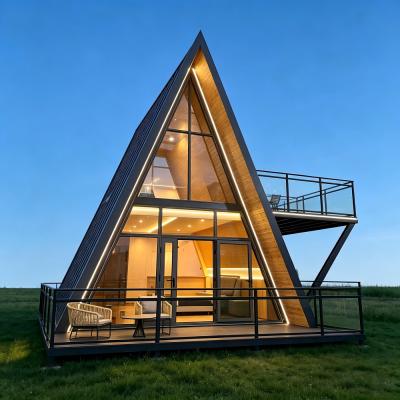 China Luxurious Mobile Triangle Prefab House Built With Durable Steel Structure, Ideal Accommodation for Residential Living Space for sale