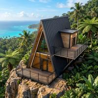 China High End Triangle Prebuilt House, Exclusive Fashion Modern Style Robust Quality Prefabricated Family Living Space for sale
