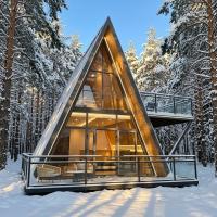 China Custom Built Triangular Timber Cabin With Trendy Modern Outlook, Robust Steel Structure Directly Supplied for Outdoor Garden Use for sale