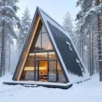 China Popular Chalet Type Wooden Cabin With Two Bedrooms, Robust Steel Frame Portable Prefab Unit Ideal for Vacation Accommodation for sale