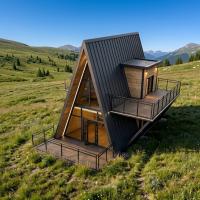 China Triangle Prefab House With Solid Steel Framework, Upscale 1-2 Bedroom Tiny Prefabricated Villa Ideal for Holiday Stays for sale