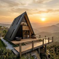 China Triangular Wooden Modular Prefabricated Bungalow Factory Supply Hot Sale Cabin for Glamping Camping Site for sale