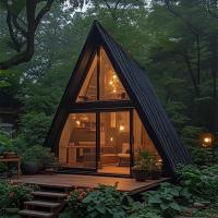 China Rapid Installation Custom European Style Triangular Steel Prefab Cabin Waterproof Movable Unit for Hotel Guest Accommodation for sale