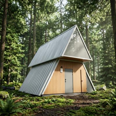 China Tailored Trendy Triangle Wood Cabin Robust Metal Support Structure Factory Wholesale Deals for Backyard Leisure Living Spaces for sale