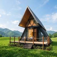 China Designer Triangular Modular Vacation Villa Exclusive Trend Layout Manufactured to International Build Specifications for sale