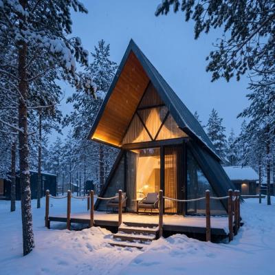 China Triangle Wooden Lodge High Tensile Steel Support Frame, Factory Bulk Supply for Outdoor Leisure Residential Construction Works for sale