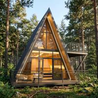 China Triangular Steel Structure Tiny Cabin, Complete Quality Checking All-Weather Durability for Hotel Courtyard Accommodation for sale