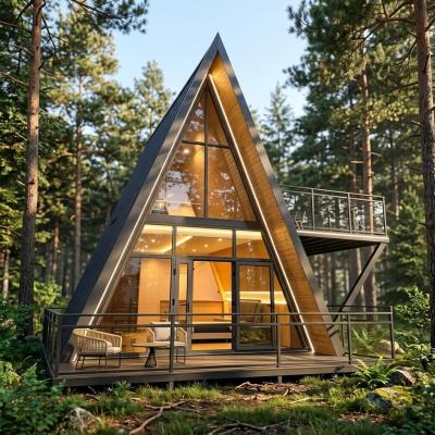 China Triangular Steel Structure Tiny Cabin, Complete Quality Checking All-Weather Durability for Hotel Courtyard Accommodation for sale
