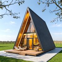 China Triangle Frame Steel Small Lodge, Rigorous Quality Verification, Climate Adaptive Build for Hotel Courtyard Housing for sale