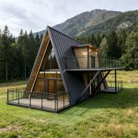China Triangle Frame Steel Small Lodge, Rigorous Quality Verification, Climate Adaptive Build for Hotel Courtyard Housing for sale