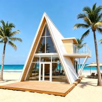 China Triangular Leisure Glamping Cabin With Eco-Friendly Material Consistent Bulk Supply for Tourism Resort Development for sale