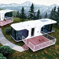 China Luxury 2 Bedroom Modern Steel Structure Prefab House Tiny Home Apple Cabin House Space Capsule Waterproof Shop for sale