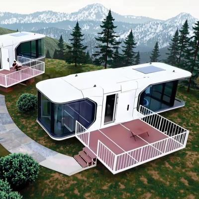 China Luxury 2 Bedroom Modern Steel Structure Prefab House Tiny Home Apple Cabin House Space Capsule Waterproof Shop for sale